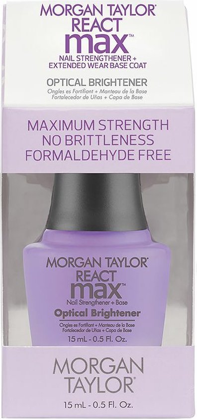 Morgan Taylor React Max Optical Nail Strengthener + Base 15 Ml | bol.com