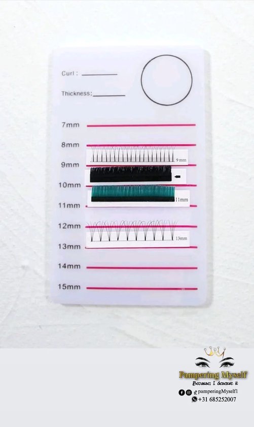 wimper pallet / Lash scale board | bol