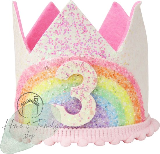 Verjaardagskroon 3 jaar - Verjaardagshoed 3e Verjaardag - Thema ...