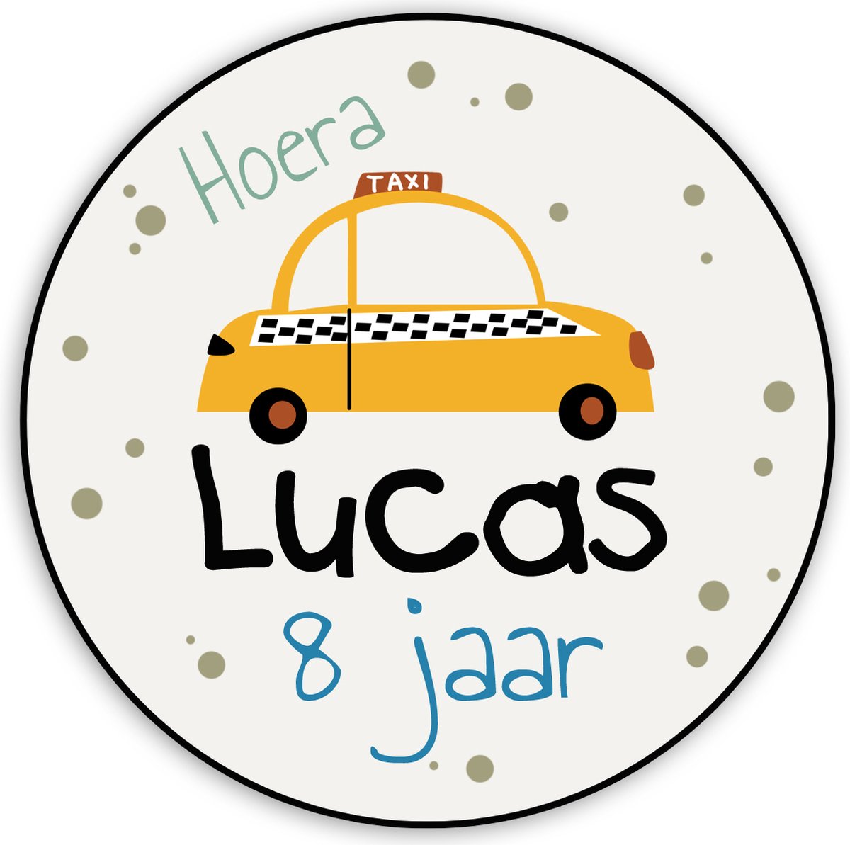 Traktatie stickers met naam auto - Verjaardag stickers met naam - SLUIT STICKERS... | bol.com