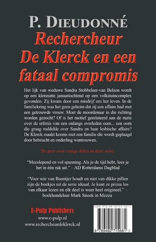De Klerck 8 - Rechercheur De Klerck en een fataal compromis, P ...