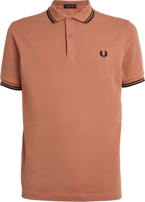 Fred Perry M3600 polo twin tipped shirt - pique - Light Rust - Maat ...