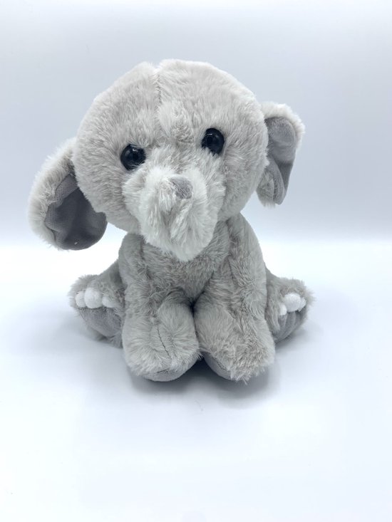 Olifant knuffel - 22 cm - Grijs - Pluche | bol.com