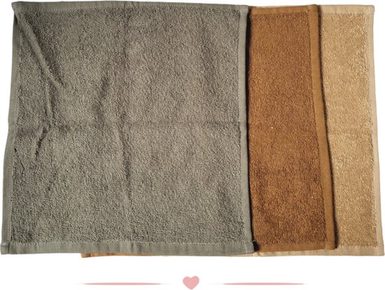 Spuugdoekjes - set van 3 - Funnies - groen cognac en zand kleur | bol.com