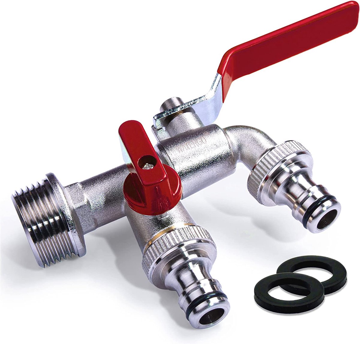 Kogelkraan - Kraanaansluitingvoor Tuin - Wasmachine - Regenton ...