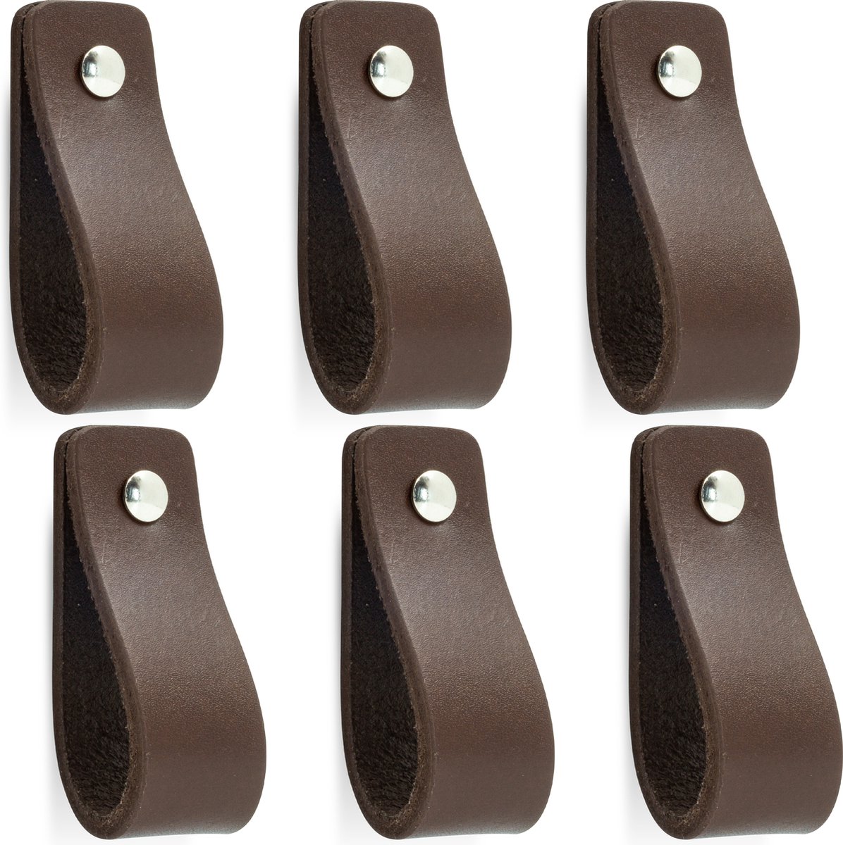 Buffel & Co Leren Handgrepen – Set van 6 – 100% Leer – Leren Lusjes ...