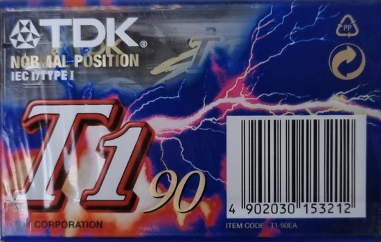 TDK T1 90 min cassettebandje-- cassettedeckcomponent--normal position | bol