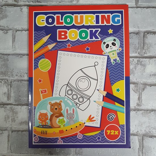 Kleurboek, colouring book, 72 pagina's, ruimte | bol
