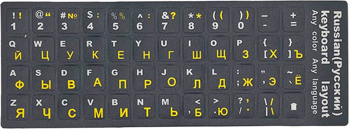 Somstyle Russische Toetsenbord Sticker - Qwerty - Russich Leren - Keyboard Stickers -... | bol.com