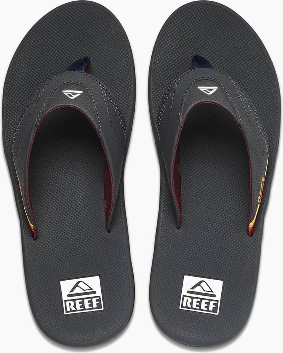 Reef Fanning Heren Slippers - Donkergrijs - Maat 47 | bol.com