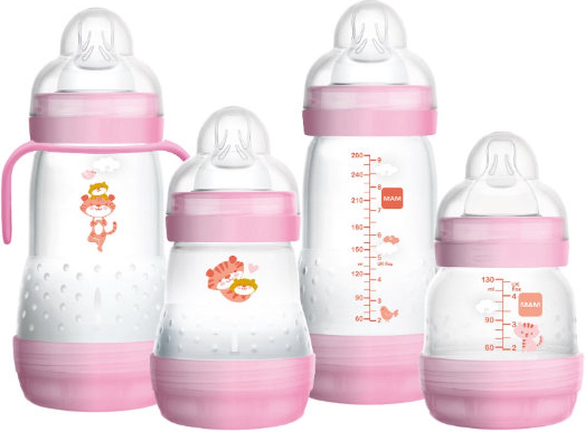MAM Flessenset Easy Start Anti-Colic Starter Set Roze | bol.com
