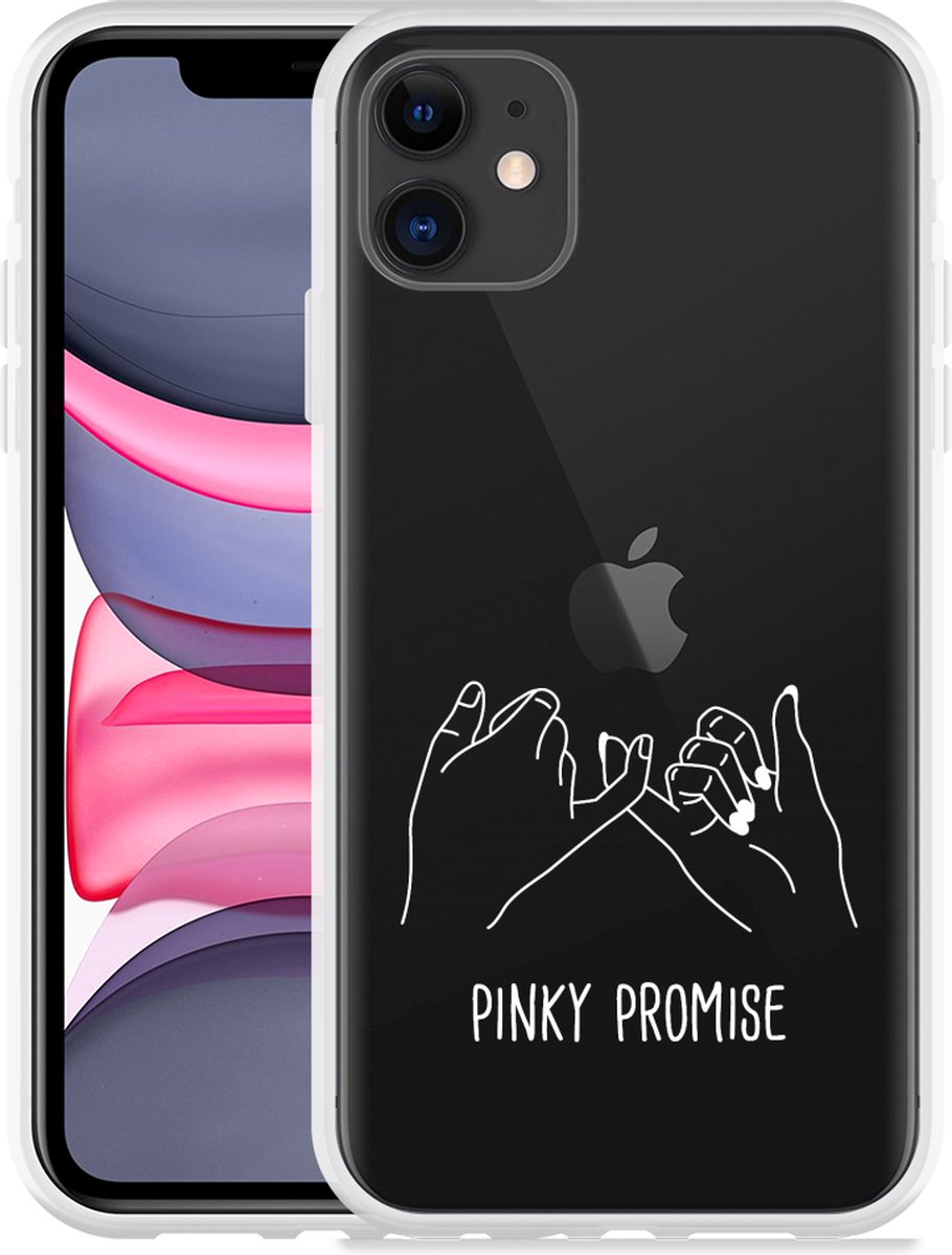 Apple iPhone 11 Hoesje Pinky Promise - Designed by Cazy | bol.com