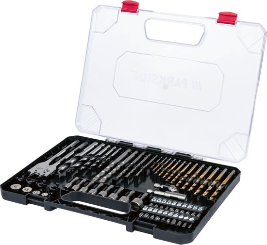 Parkside Boor en Bitset - Set: 63 delig - Kenmerk: in handige opbergbox ...