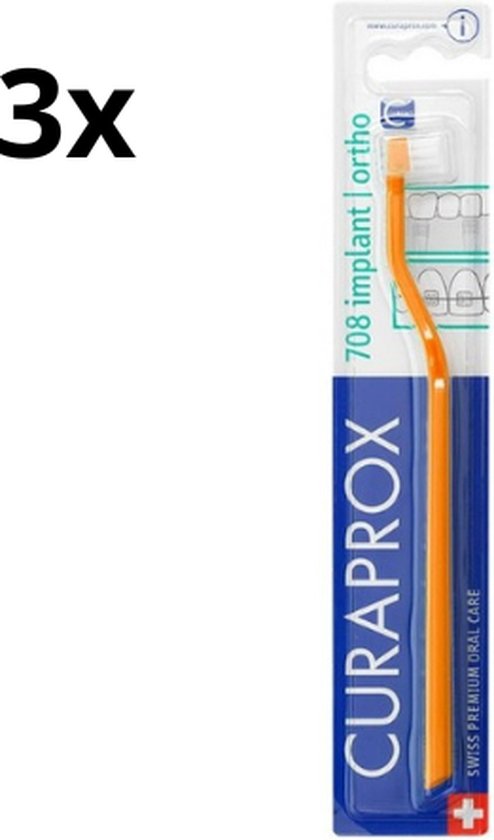 3x Curaprox CS 708 Implantaat Tandenborstel - Voordeelverpakking | bol