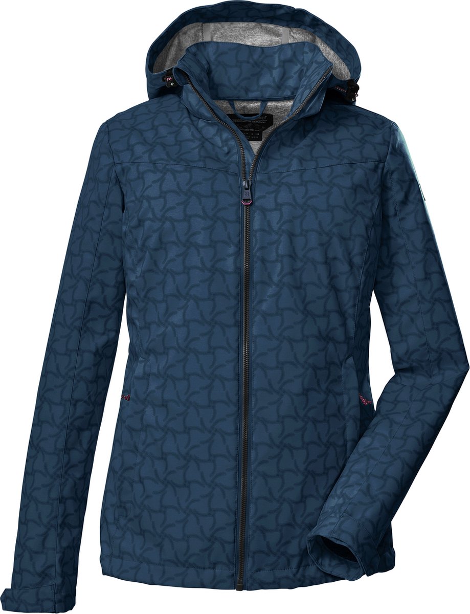 Killtec dames zomerjas - softshell jas - navy print - 39140 - maat 44 ...