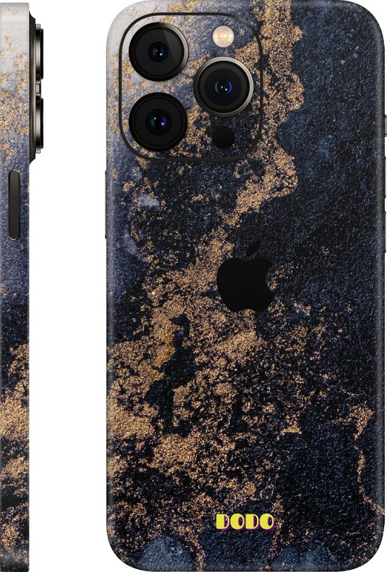 DODO Covers - iPhone 12 Pro - Dark Blue Marble - Sticker - Skin | bol.com