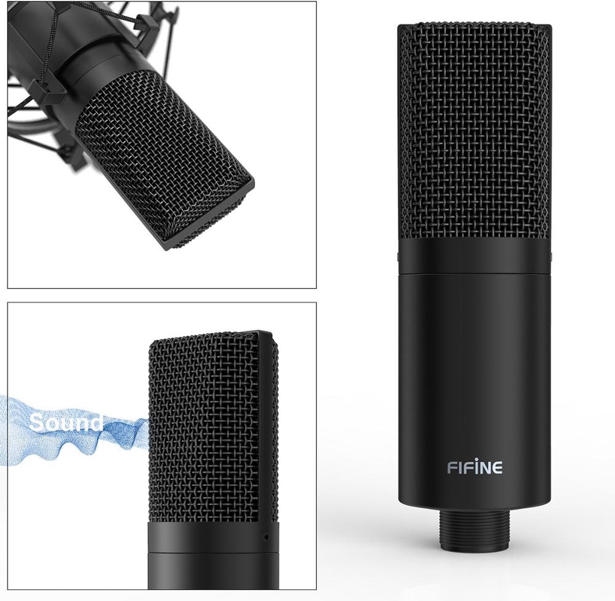 Verstelbare Microfoon Met Arm - Inclusief Condensator - Game Microfoon ...