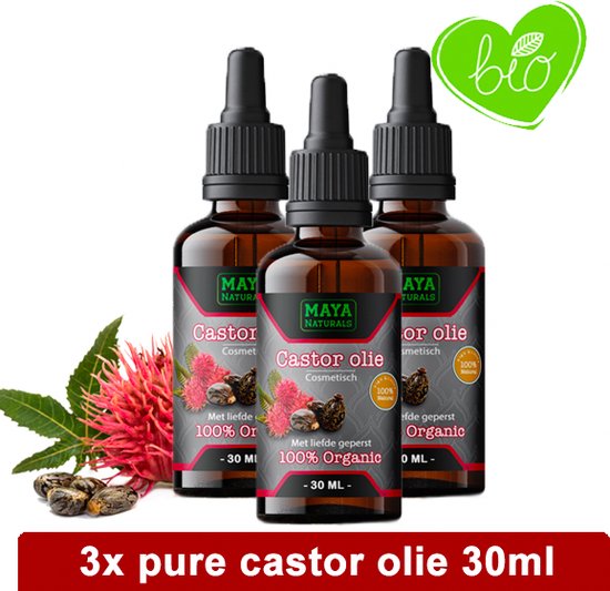 Natuurlijke Castor olie 3x 30ml | 100% Puur & Onbewerkt EU Bio keurmerk ...
