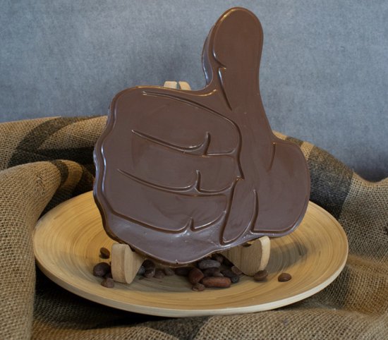 Chocolade duim XXL - ambachtelijke Belgische chocolade - 700 gram ...