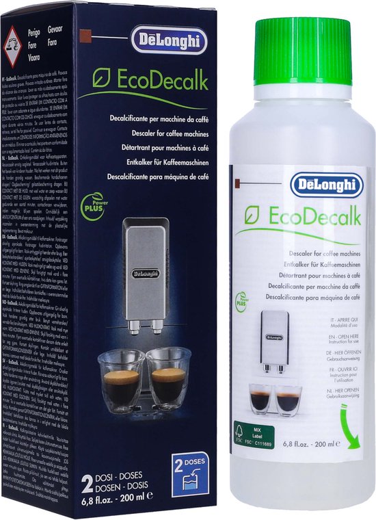 Delonghi ontkalker koffiezetapparaat - anti-kalk 2x 100ml - ontkalking ...