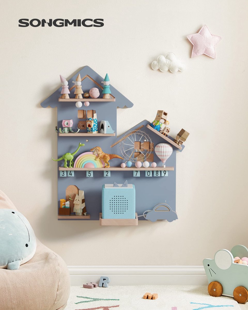 SONGMICS Étagère pour Toniebox, Étagère Murale pour 35 Figurines, Étagère pour... | bol.com