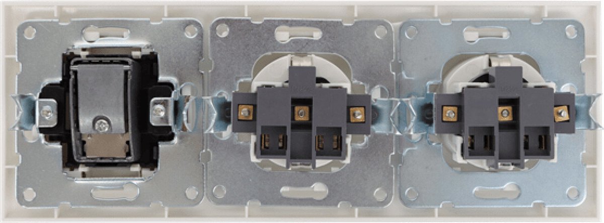 Coax Contactdoos - Wandcontactdoos - Inbouw - 2-voudig Stopcontact - 1 ...