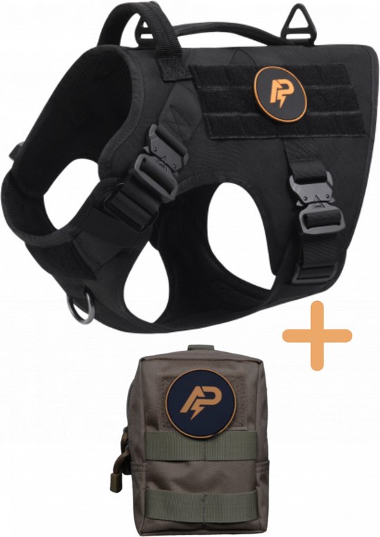 Always Prepared © Pro K9 Tuig + Pouch – Anti trek tuig – Honden harnas – Y Tuig Hond –... | bol.com