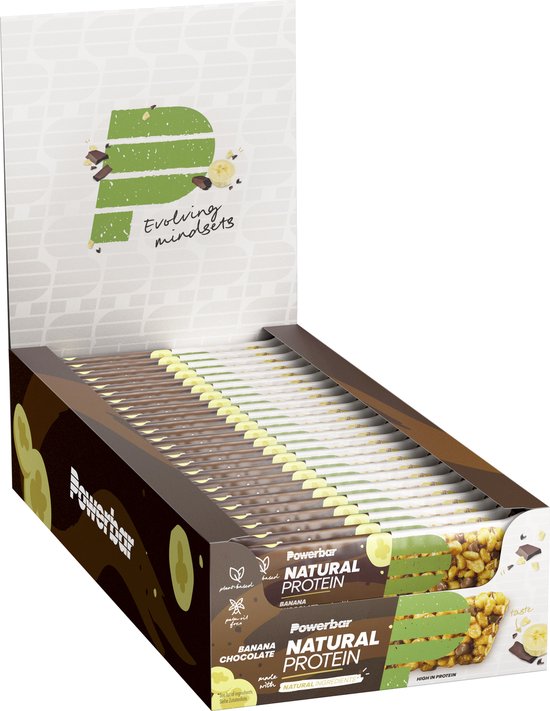 PowerBar Natural Protein Bar - Vegan - Banana Chocolate 24x40 g | bol