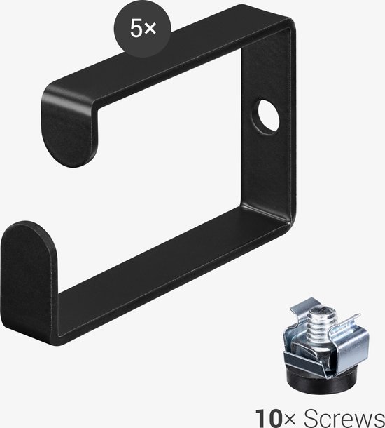 kwmobile 5x kabelhouder voor serverkast - Kabel organiser - Set van 5 ...