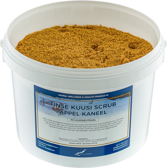 Kuusi Scrub Appel-Kaneel 1 liter - Hydraterende Lichaamsscrub | bol