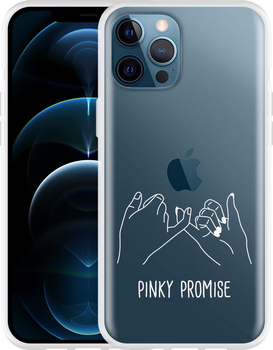 Geschikt voor Apple iPhone 12 Pro Max Hoesje Pinky Promise - Designed ...
