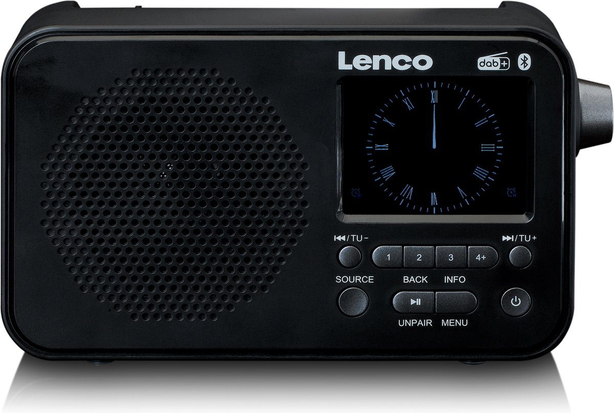 Lenco PDR-036BK - Radio DAB et FM avec Bluetooth - Zwart | bol