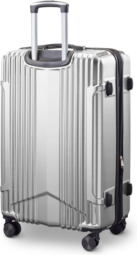 Tesla PC - Reiskoffer - 75 cm - 4 Wielen - Zilver | bol