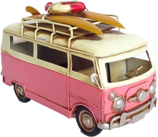 Decoratie Blikken Voertuig - California Surf Bus - leuk als kado | bol.com
