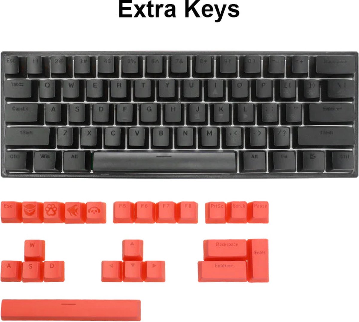 Womier WK61 Mechanical Keyboard - Double Zone RGB Lights - 61 Keys ...