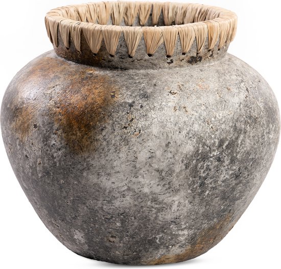 De Styly Vaas - Antiek Grijs - M | bol.com