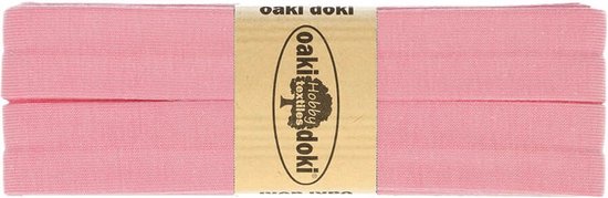 Oaki Doki - tricot de luxe biaisband - 016 roze | bol