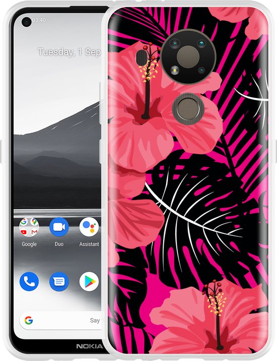 Nokia 3.4 Hoesje Tropical Flowers - Designed by Cazy | bol