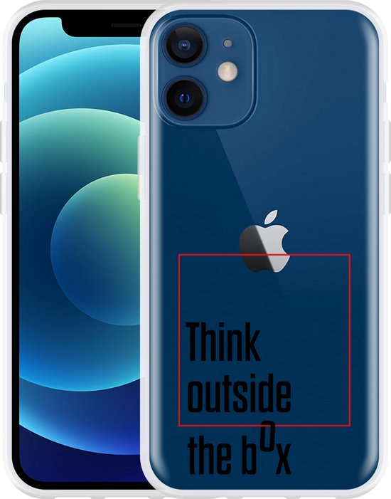 Apple iPhone 12 Mini Hoesje Think outside the Box - Designed by Cazy | bol