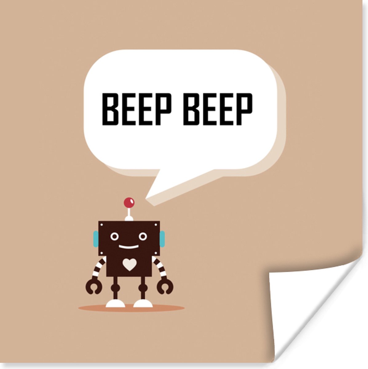 Poster kinderen - Spreuken - Quotes - Beep beep - Robot - Hart ...