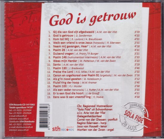 God is getrouw - Chr. Regionaal Mannenkoor Sola Fide Schoonhoven o.l.v ...
