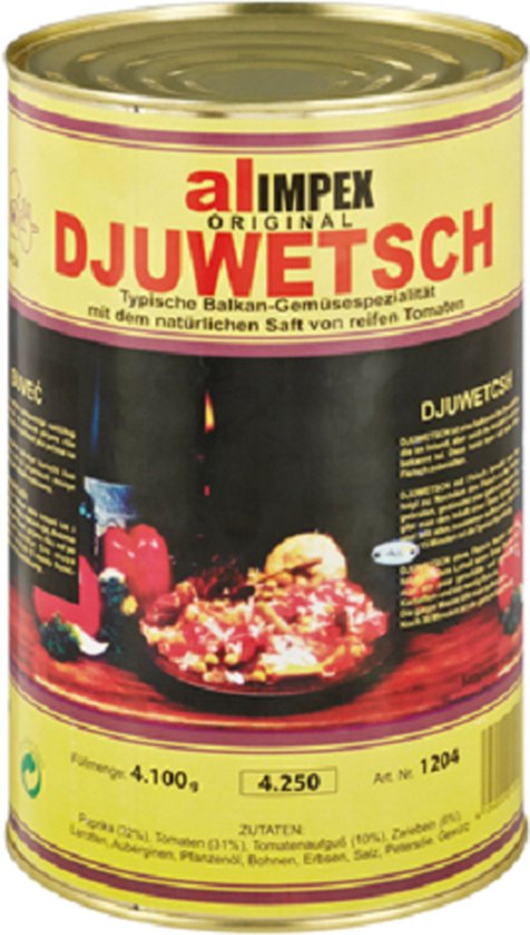 Alimpex Djuwetsch Stoofschotel Balkan Groentespecialiteit - 4,25 l blik ...