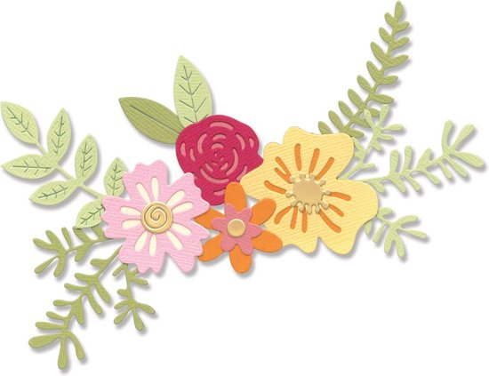 Sizzix Thinlits Die Set Floral Cluster 15stuks | bol