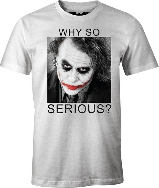 DC Comics - The Dark Knight Why So Serious White T-Shirt XXL | bol.com