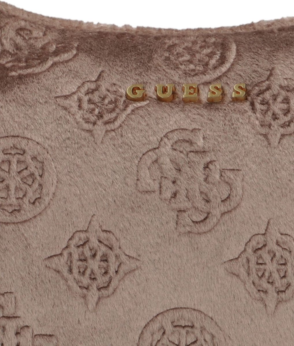 Guess Inia Top Zip Shoulder Bag Schoudertassen Dames - Taupe - Maat ...