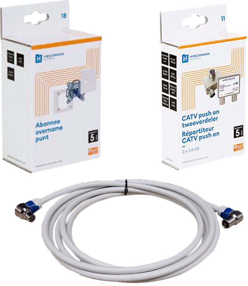 Hirschmann - complete installatie set 1 - Ziggo geschikt | bol.com