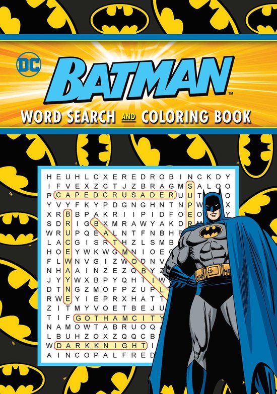 Coloring Book & Word Search- Batman: Word Search & Coloring Book ...
