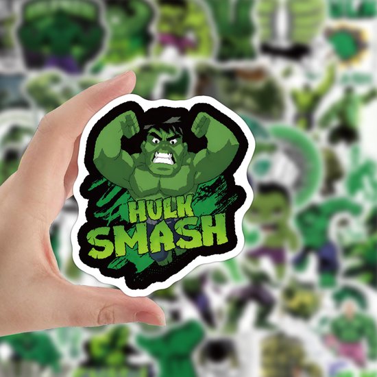 Hulk stickers - 50 stuks - Hoogwaardig vinylstickers - Waterbestendig ...