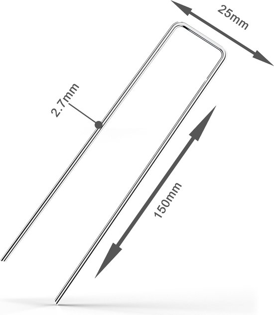 Intirilife 100 x grondanker 150 x 25 x 2,7 mm gemaakt van ...