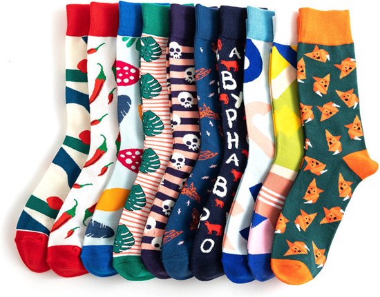Vrolijke sokken - leuke sokken - set sokken – originele sokken – trendy ...